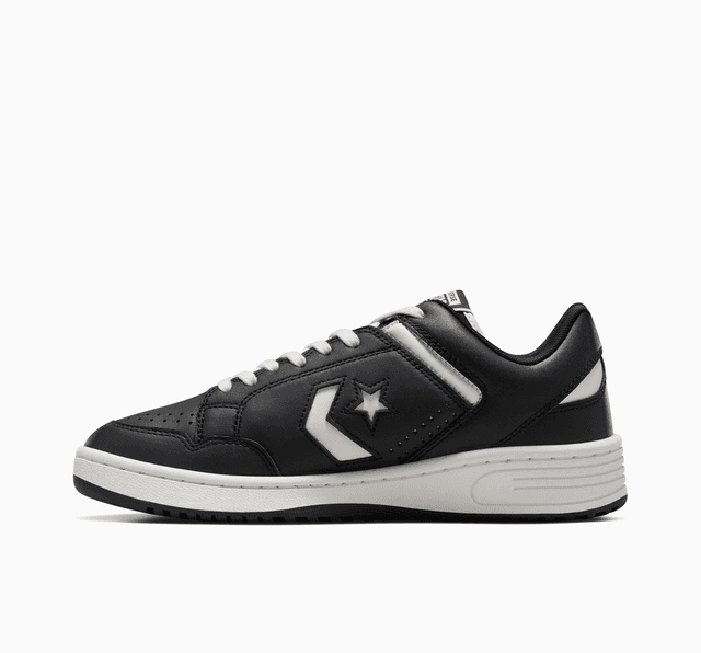 Converse Weapon Leather Black/Black/White A12336C